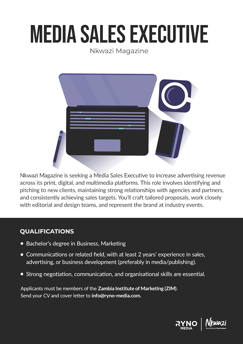 Media Sales Executive Vacancy - Zambia Institute of Marketing